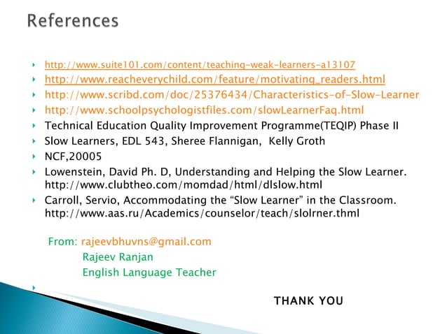 How to handle weak students | PPT