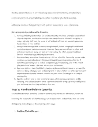 How to Handling Power Differences in Romantic Relationships.pdf ...