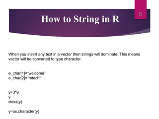 How to handling strings in r | PPT