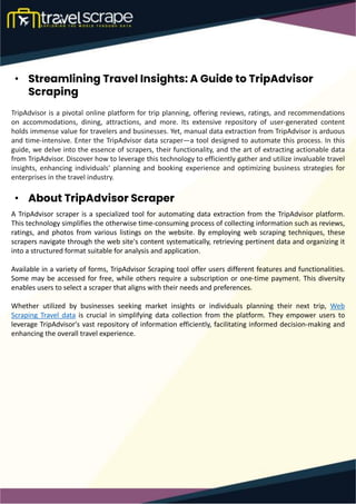 How to Harness the Power of TripAdvisor Scraper for Web Scraping Travel ...