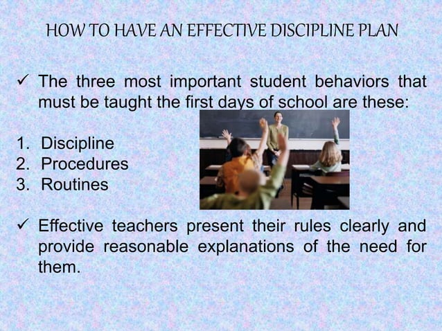 How to have an effective discipline plan | PPT