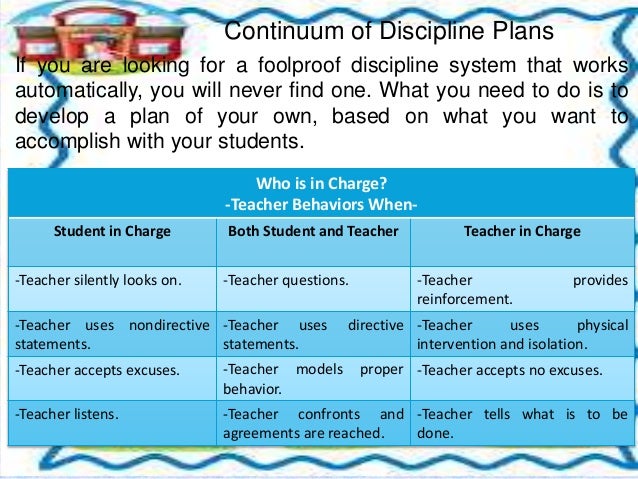 How to have an effective discipline plan