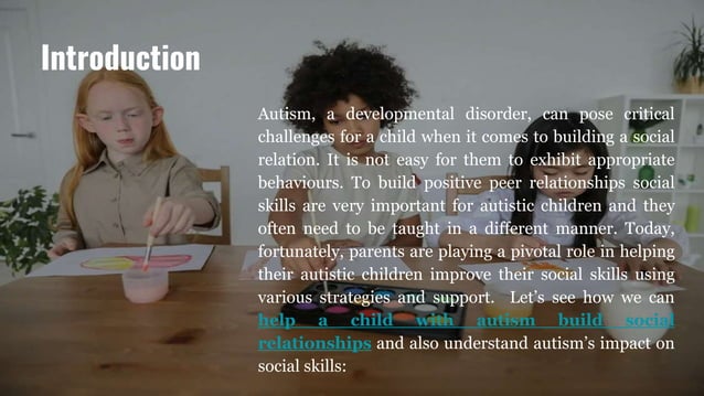 How To Help A Child With Autism Build Social Relationships | PPT