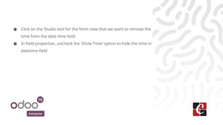 How to Hide Seconds From Date Time Fields in Odoo 18 | PPTX