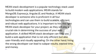 How to hire a MEAN Stack Developer | PPT