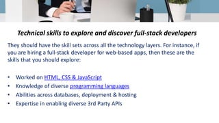 How to Hire Full Stack Developers: A Guide | PPT