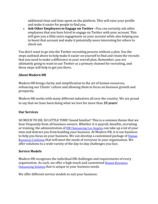 How to Hire on Twitter Obtaining New Employees on Social Media | PDF