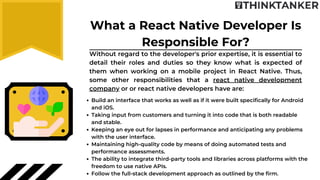 How to Hire React Native Developers: Extended Guide For Executives | PPT