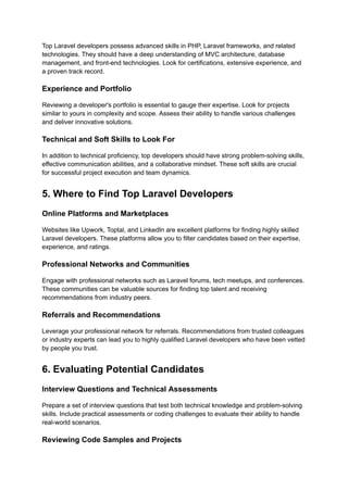 How To Hire Top 1% Dedicated Laravel Developers In 2024 | PDF