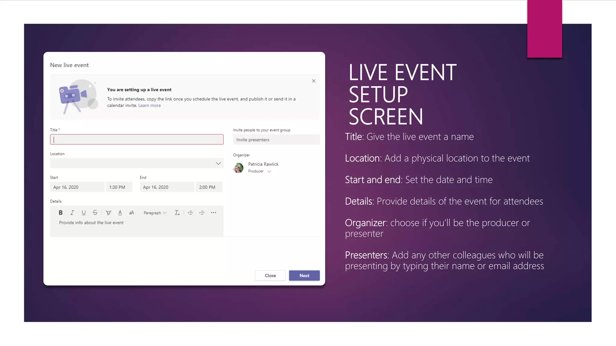 How to Run a Microsoft Teams Live Event | PPTX