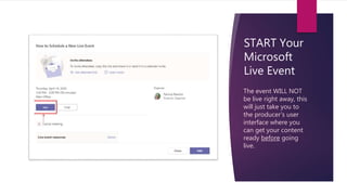 How to Run a Microsoft Teams Live Event | PPTX
