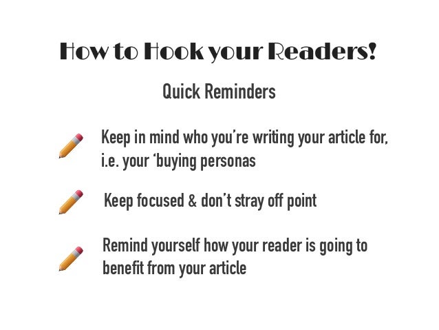 How to Hook your Readers