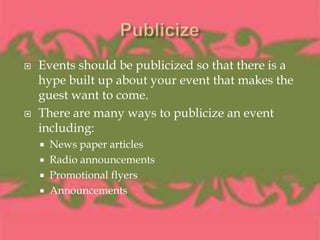 How to host a great event! | PPTX