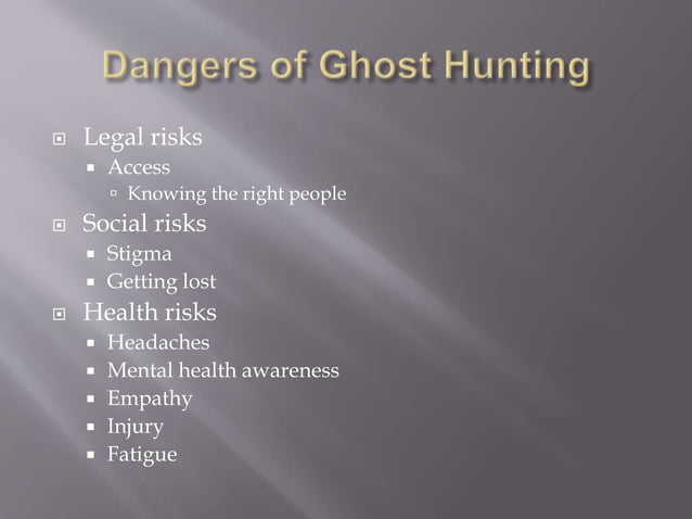HOW TO HUNT GHOSTS.pptx | Paranormal Phenomena | Hobbies & Interests