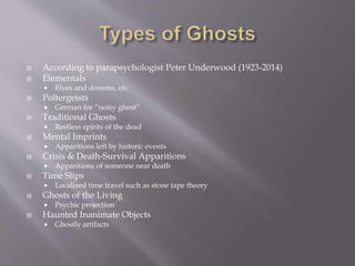 HOW TO HUNT GHOSTS.pptx | Paranormal Phenomena | Hobbies & Interests