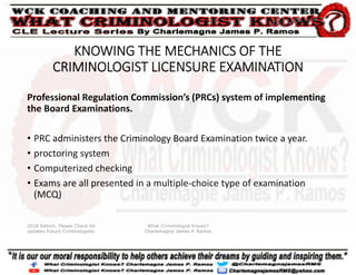 How to hurdle the Criminologist Licensure Examination with RA 11131 by Charlemagne James P ...