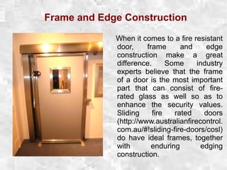 How to Identify a Fire-rated Door in Australia | PPT
