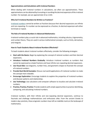 What are Irrational Numbers and How to Identify an Irrational Numbers ...