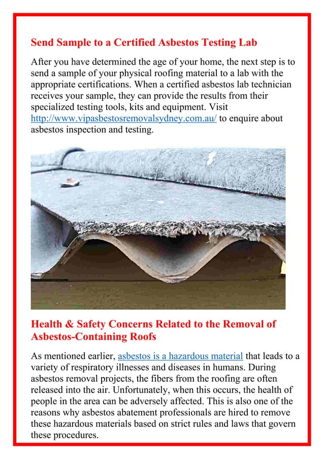 How to Identify Asbestos Roofing Materials | PDF | Indoor Environmental Quality | Home & Garden