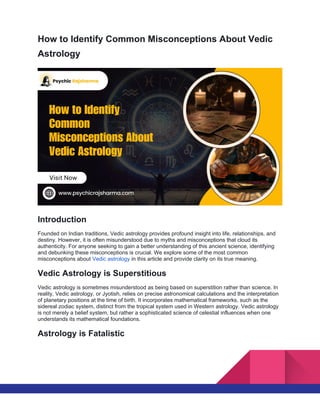 How to Identify Common Misconceptions About Vedic Astrology.docx
