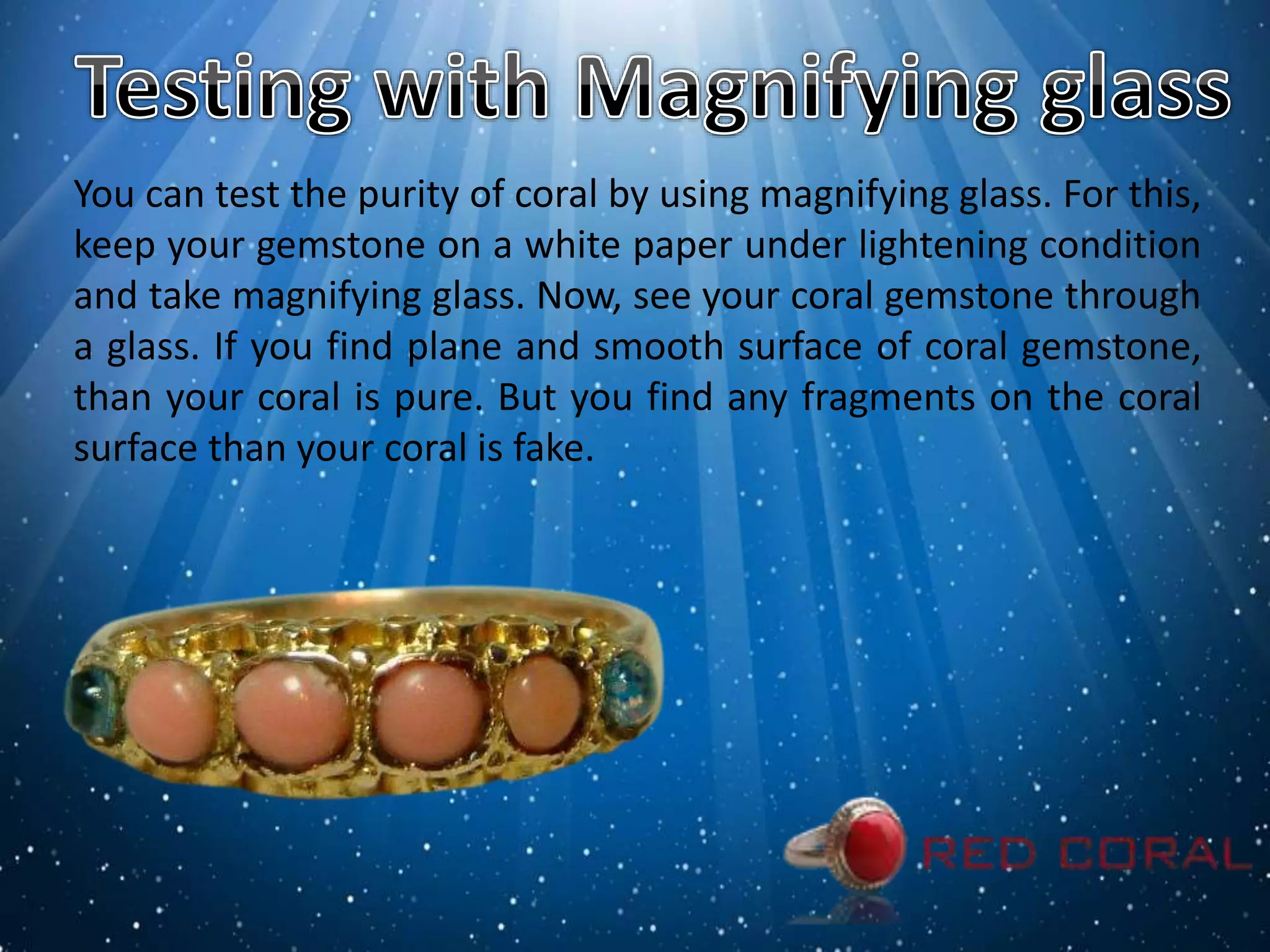 How to identify coral gemstone | PPTX