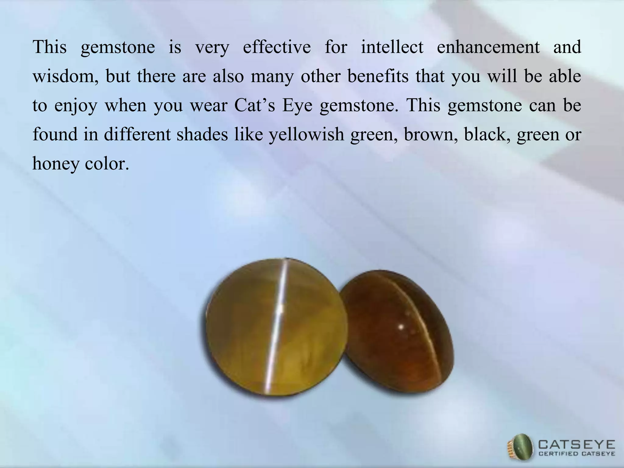 How To Identify Original Cats Eye Gemstone | PPTX | Skin Care | Beauty