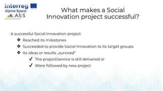 ASIS - Training #3 - How to identify promising social innovation ...