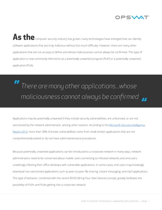 How to Identify Potentially Unwanted Applications | PDF