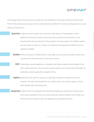 How to Identify Potentially Unwanted Applications | PDF