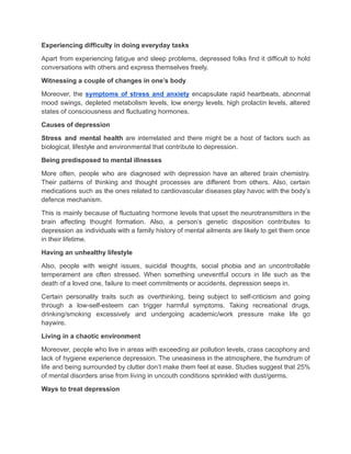 How to identify the signs of depression? | PDF