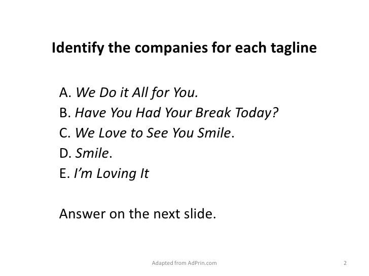 How to identify slogans