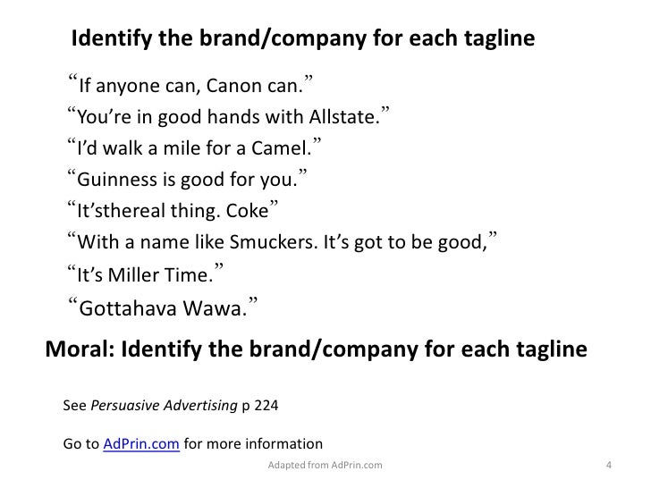 How to identify slogans