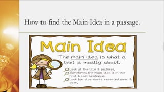 How to identify the main idea in written text | PPT