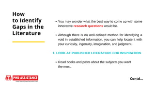 How to Identify the Research Gap While Writing a PhD Dissertation ...