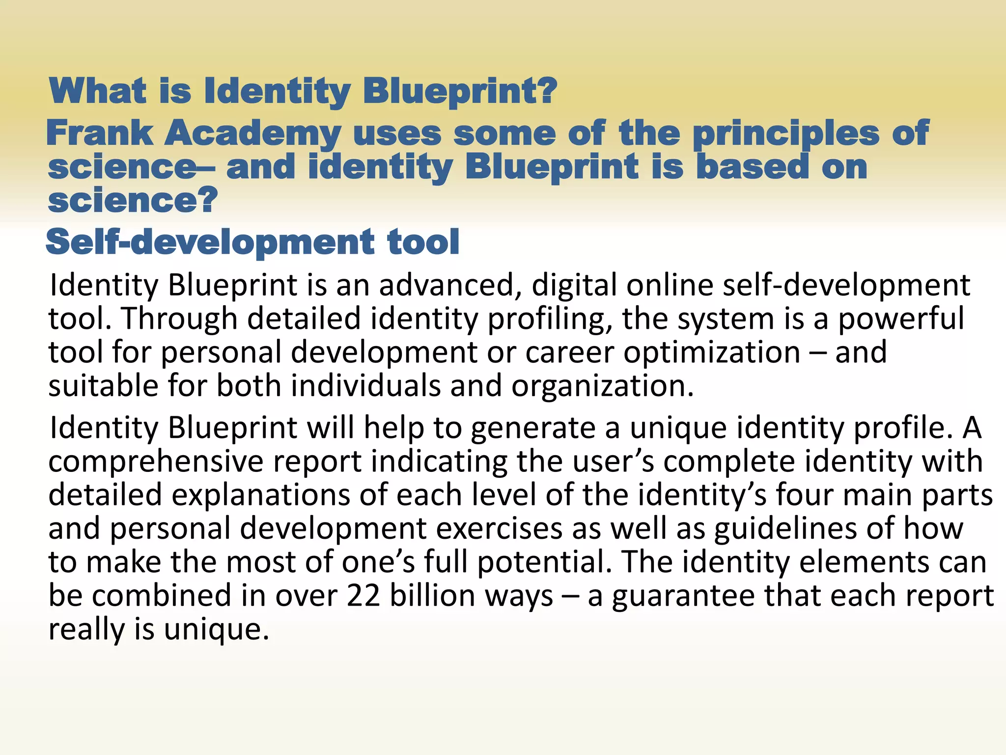 How to identify your blueprint | PPTX
