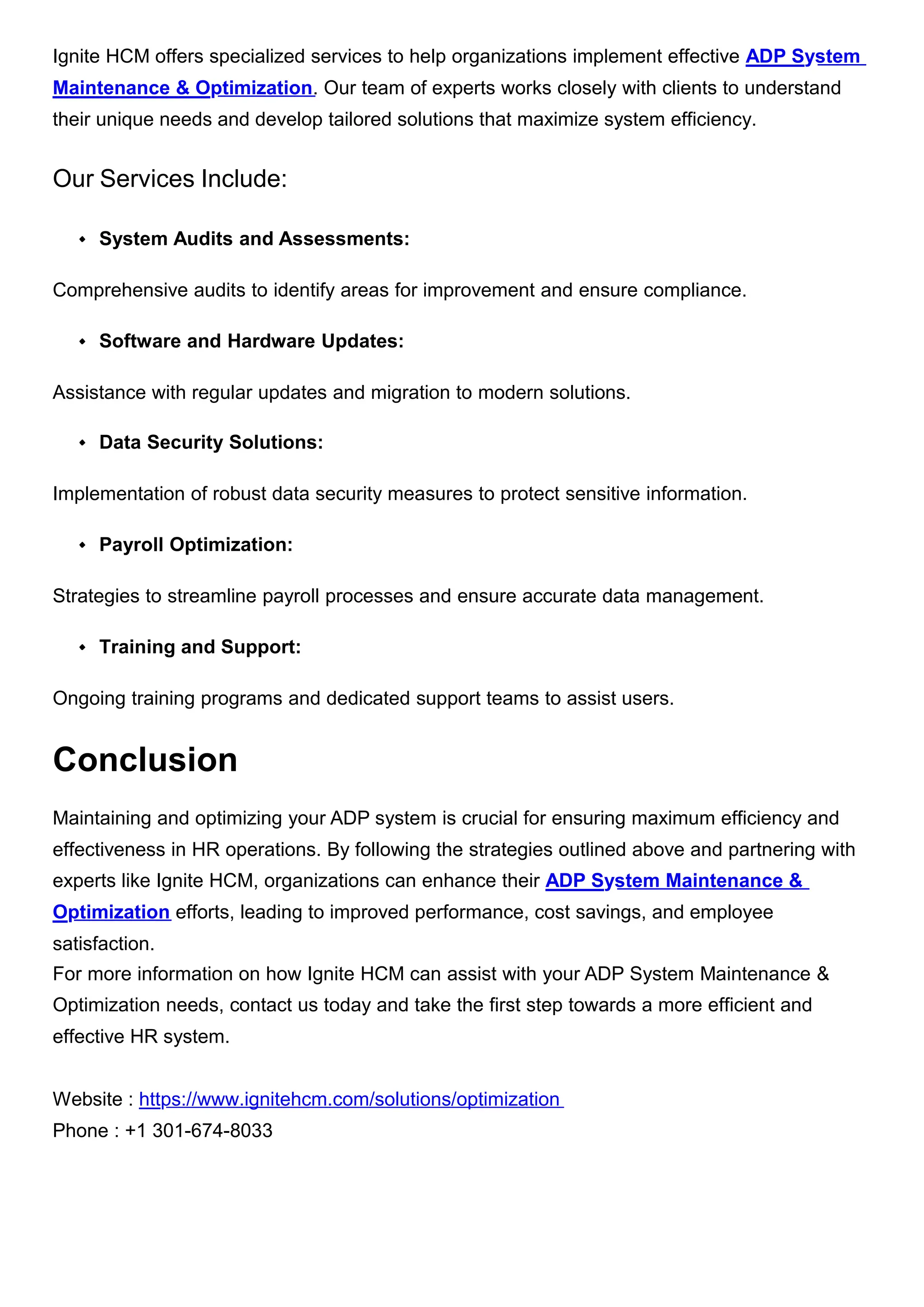 How To Implement ADP System Maintenance & Optimization For Maximum ...