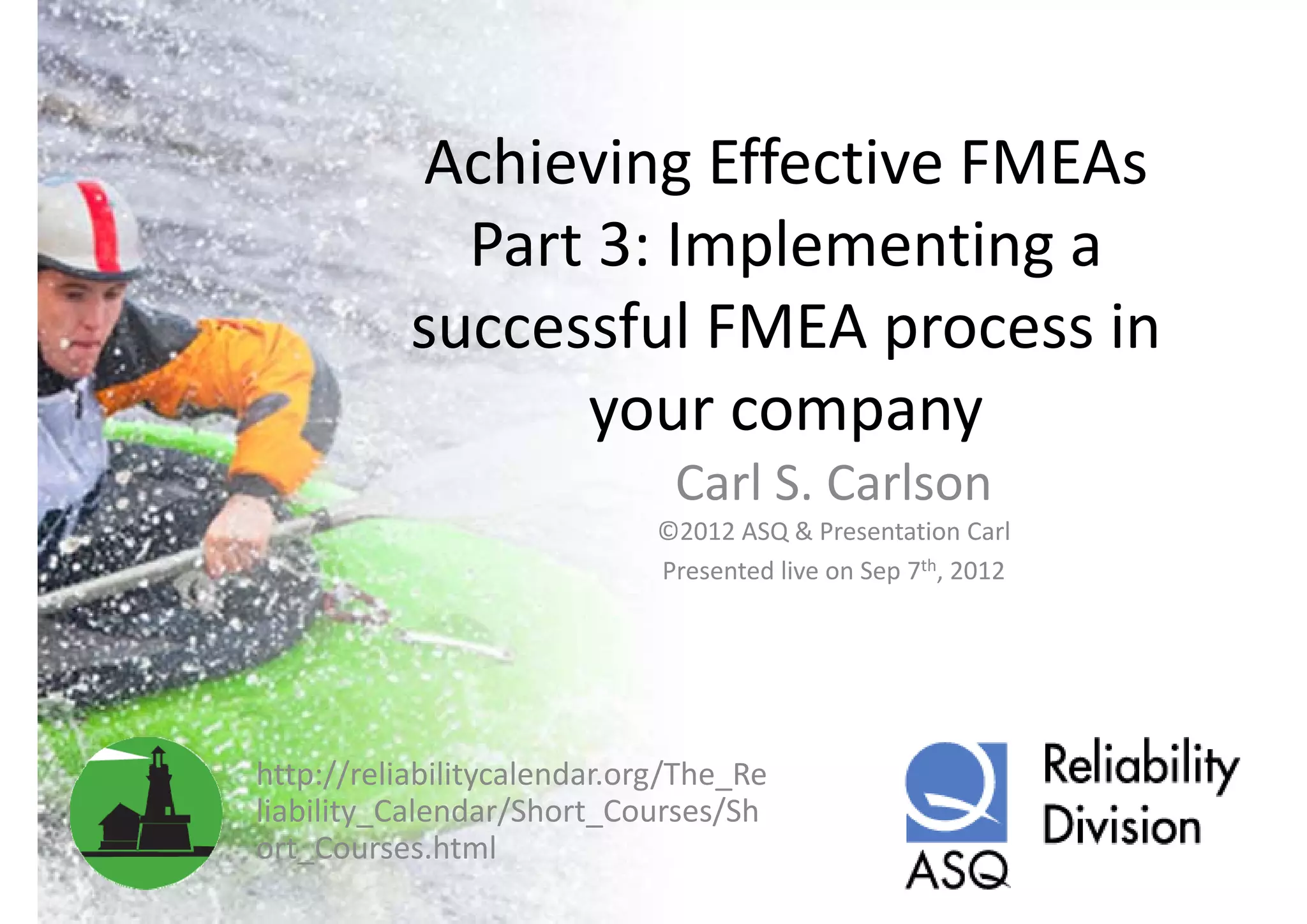 How to implement an effective fmea process | PDF