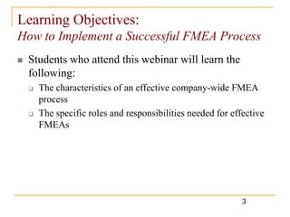 How to implement an effective fmea process | PDF | Resume Writing and Advice | Job Search
