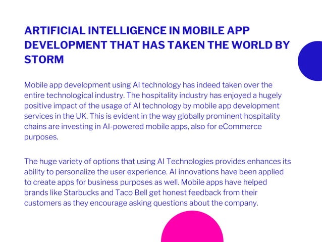 How to Implement Artificial Intelligence in Mobile App Development? | PPT