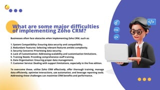 Discover Business Success: A Comprehensive Guide to Implementing Zoho CRM | PPT