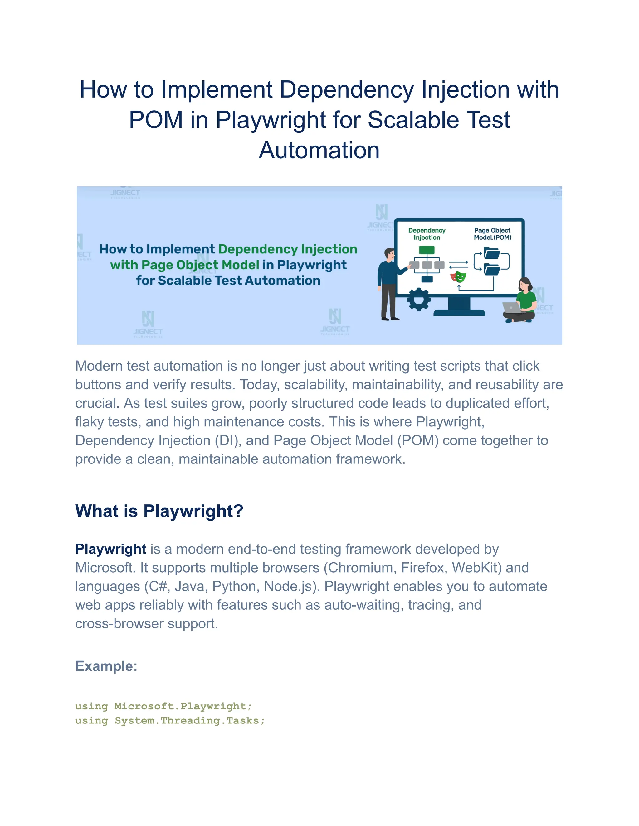 How to Implement Dependency Injection with POM in Playwright for ...