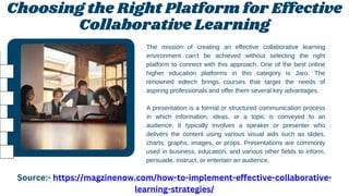 How to Implement Effective Collaborative Learning Strategies | PPT