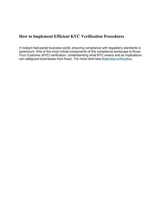 How to Implement Efficient KYC Verification Procedures.docx