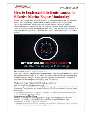 How to Implement Electronic Gauges for Effective Marine Engine ...