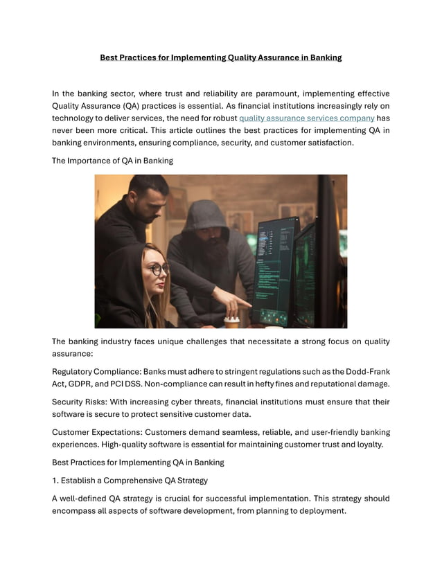 How to Implementing Quality Assurance in Banking.pdf