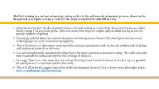 How to Implement shift left testing | PDF