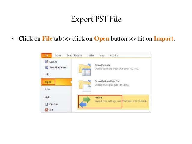 Step by Step Guide to Import Export Outlook Data File