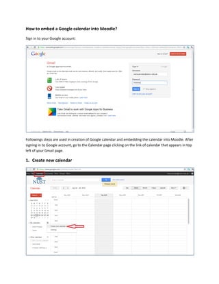 How to import_google_calendar_into_moodle | PDF
