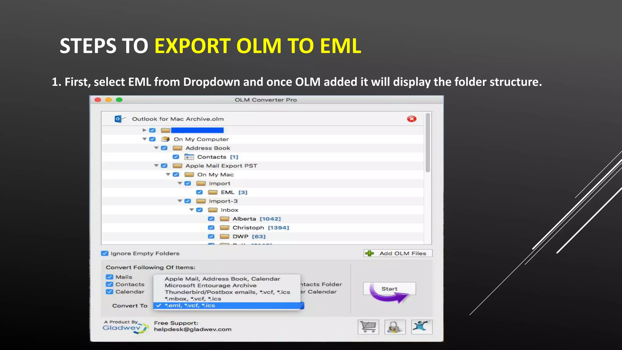 How to import olm to eml | PPT