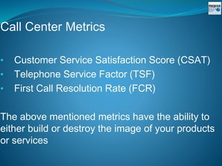 How to Improve call center metrics | PPT